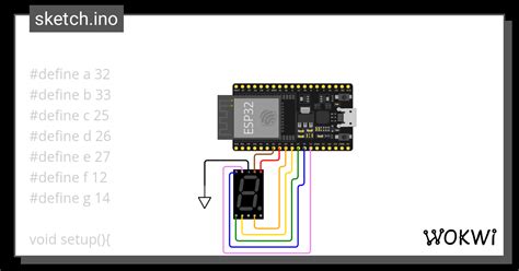 Display 7 Seg Wokwi Esp32 Stm32 Arduino Simulator