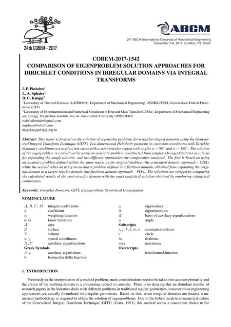 Pdf Comparison Of Eigenproblem Solution Approaches For Dirichlet