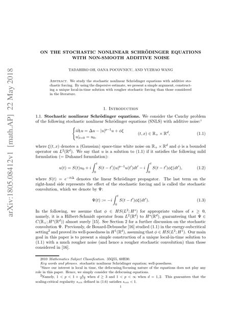 pdf on the stochastic nonlinear schr odinger equations with non