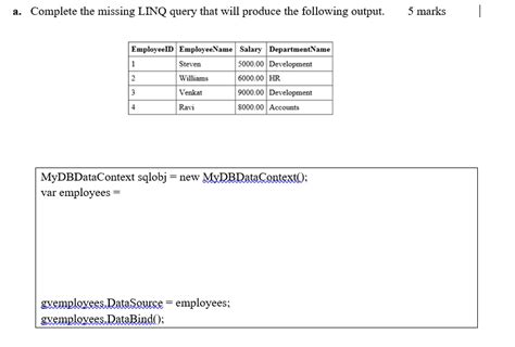 Solved C Database Tables Can Be Queried Using LINQ To SQL Chegg Com