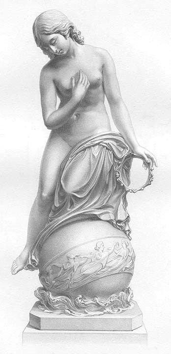 Pretty Young Naked Nude Girl Lost Sister Pleiades ~ Old 1869 Art Print