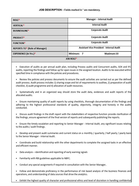 Manager Internal Audit Corporate Pdf Audit Internal Audit Manager Internal Audit Corporate Pdf Audit Internal Audit