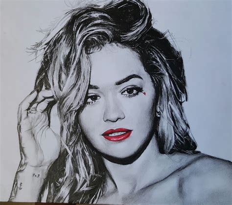 Rita Ora Drawing By Me Shes So Beautiful 😍 Rritaora