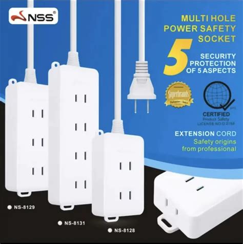 Extension Cord Set With Individual Switch 3 Gang 3 Meter Wire Nss Ns 8129 3m Lazada Ph