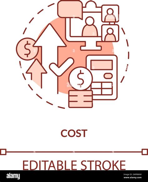 cost red concept icon stock vector image and art alamy