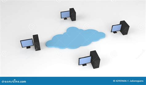 Cloud Computing Stock Illustration Illustration Of Computer 42959606