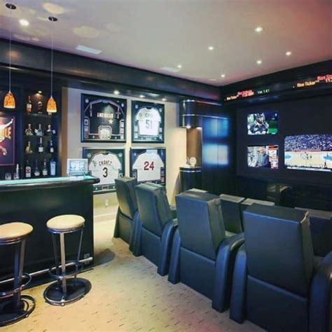 60 Basement Man Cave Design Ideas For Men Manly Home Interiors
