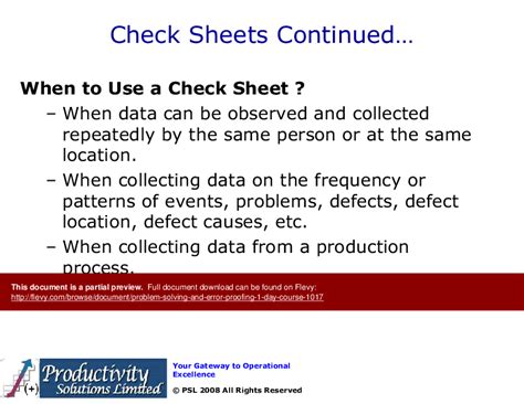 Problem Solving And Error Proofing 1 Day Course Ppt Slide Deck