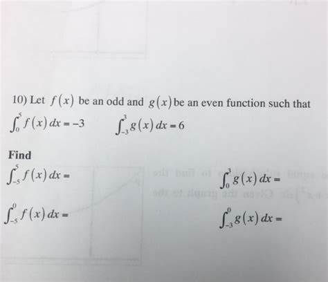 Solved Let F X Be An Odd And G X Be An Even Function Such