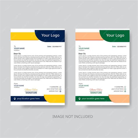 Premium Vector Customizable Amp Printable Letterhead Design Vector