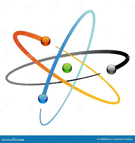 Atom Symbols Of Nuclear Energy Icon Scientific Research And Molecular