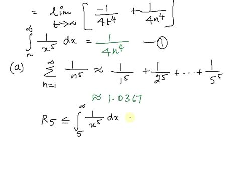 SOLVED A Approximate The Sum Of The Series 1 N By Using The First 10 Terms Estimate The