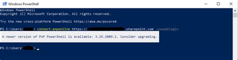 Update Sharepoint Pnp Powershell Module My Broken Sharepoint
