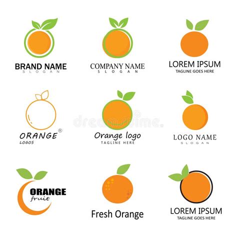 Orange Logo Design Vector Icon Illustration Design Stock Vector Illustration Of Twist Leaves