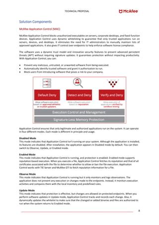 McAfee McAfee Application Control MAC Whitelisting Proposal PDF