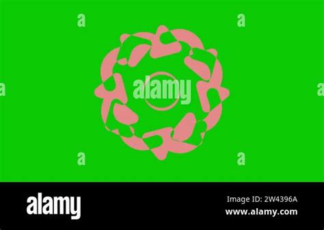 Two Colored And Overlapping Graphic Objects Which Rotate In The Two