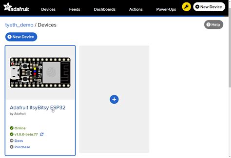 WipperSnapper Updates Wednesday Updated Actions ItsyBitsy ESP32 And