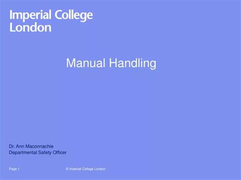 PPT Manual Handling PowerPoint Presentation Free Download ID 692707