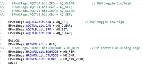 tms320f28035 hrpwm example code c2000 microcontrollers forum c2000