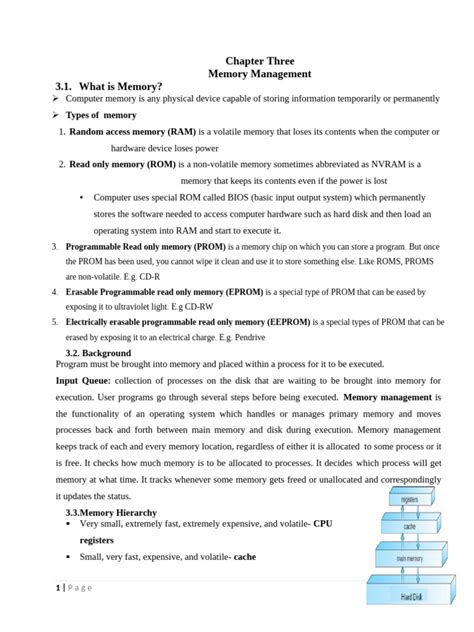 Chapter 3 Memory Managment1 Pdf Computer Data Storage Read Only Memory