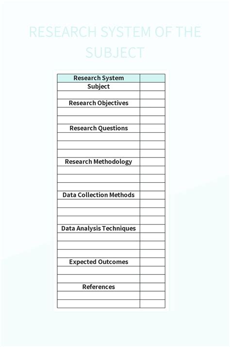 Achieving Balance In Each Subject Classification System Excel Template
