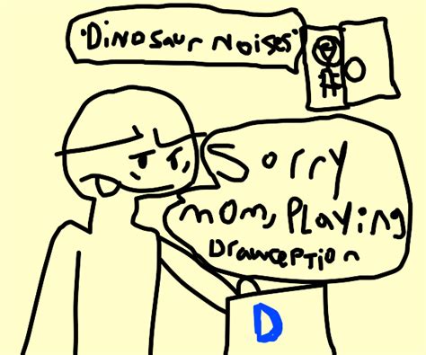 Secretary Playing Drawception Drawception