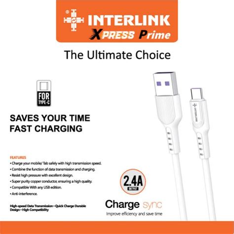 Interlink Mobile Type C Cable Daraz Pk