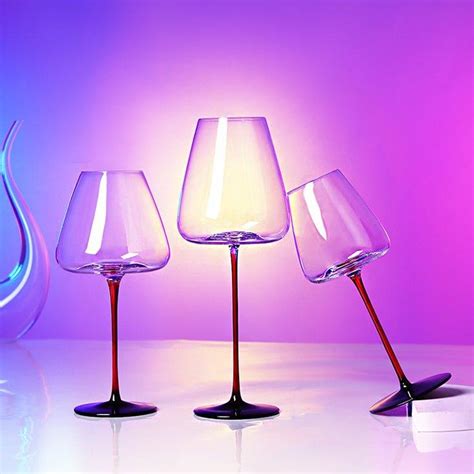 Crystal Glass Red Stem Burgundy Glasses Masu