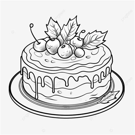 어린이를 위한 색칠책이나 페이지 크리스마스 케이크 흑백 벡터 일러스트 레이 션 크리스마스 색칠 색칠하는 아이들 Png 일러스트 및 이미지 에 대한 무료 다운로드