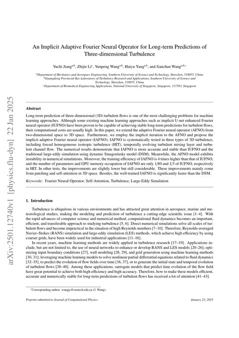 PDF An Implicit Adaptive Fourier Neural Operator For Long Term