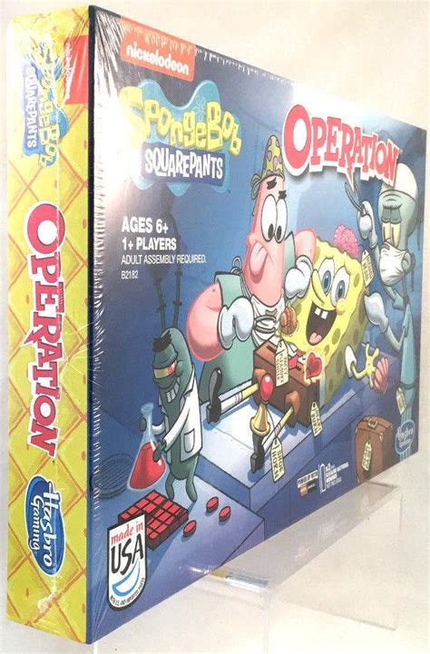 Hasbro Gaming Nickelodeon Spongebob Squarepants Operation Game New
