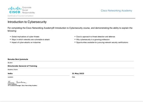 Renuka Devi Jammula On Linkedin Networking Internship Cybersecurity Cisco