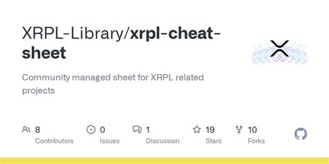 xrpl cheat sheet src xrpl cheat sheet json at master · xrpl library xrpl cheat sheet · github