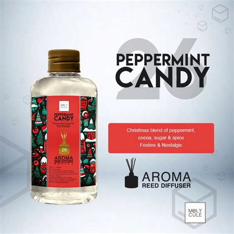 Molycule Peppermint Candy Reed Refill Aroma Diffuser Oil Room Fragrance