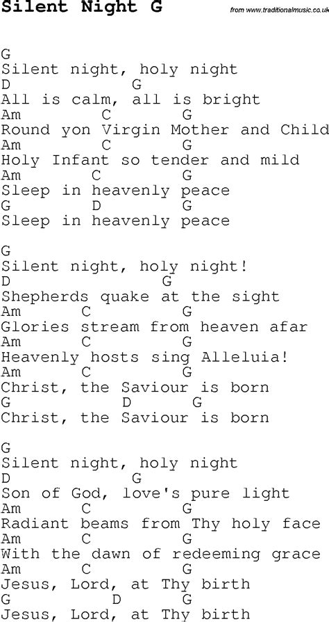 Guitar Chords Silent Night