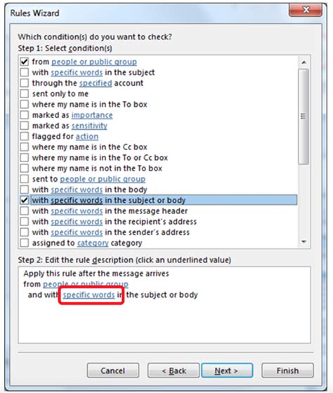 Microsoft How To Create A Rule In Outlook Solo Practice University