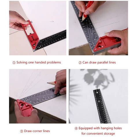 Bt Measuring Angles Ruler 45 90 Degree Carpentry Position Marking Right Angles Ruler Shopee