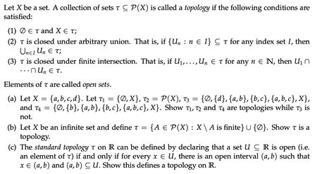 Solved Let X be a set A collection of sets τP X is called Chegg