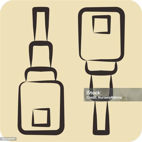 아이콘 강조 표시 스틱 코스메틱 기호와 관련이 있습니다 손으로 그린 스타일입니다 심플한 디자인 편집 가능 간단한 일러스트레이션 가꿔주기에 대한 스톡 벡터 아트 및 기타