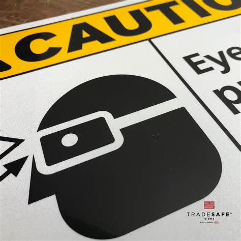Eye Protection Required Sign Aluminum Ppe Signs Tradesafe
