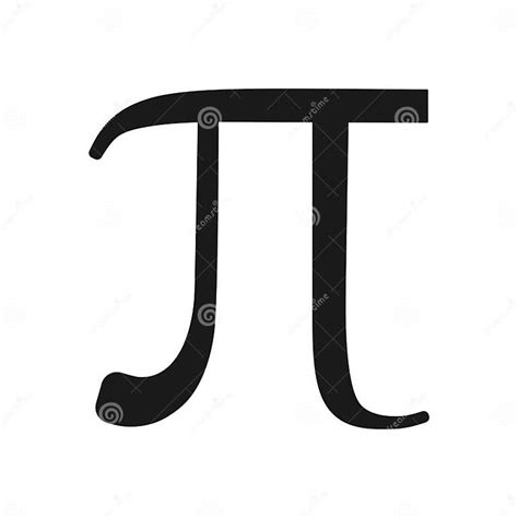 Pi Math Symbol Icon Silhouette Vector Stock Illustration Illustration