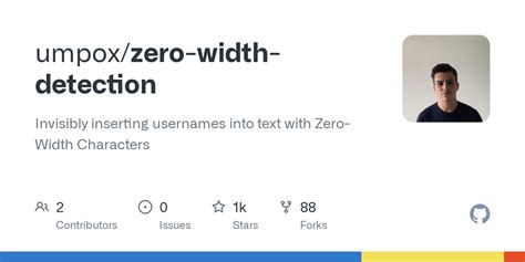 github umpox zero width detection invisibly inserting usernames into
