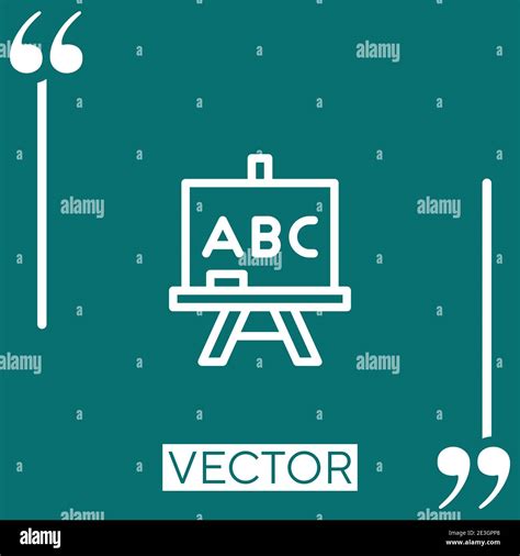 Chalkboard Vector Icon Linear Icon Editable Stroked Line Stock Vector