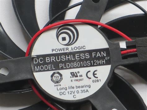 힘 논리 PLD08010S12HH 12V 0.35A 2선 냉각 팬