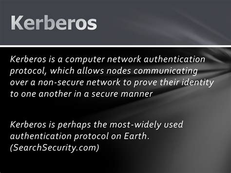 Ppt Kerberos Authentication Protocol History How It Works And Future Prospects Powerpoint