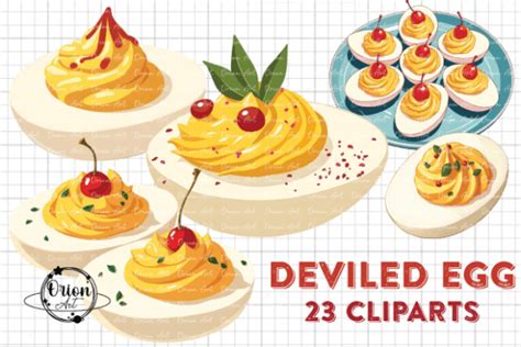 Deviled Egg Clipart Png Graphic By Orion Art · Creative Fabrica