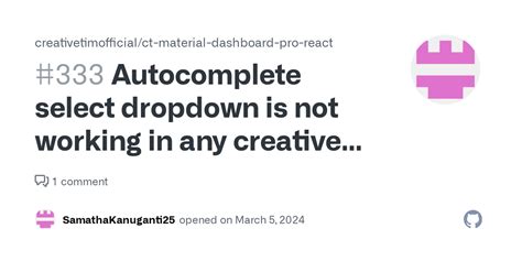 Autocomplete Select Dropdown Is Not Working In Any Creative Tim Product · Issue 333