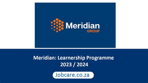 Meridian Learnership Programme 2023 2024 Jobcare