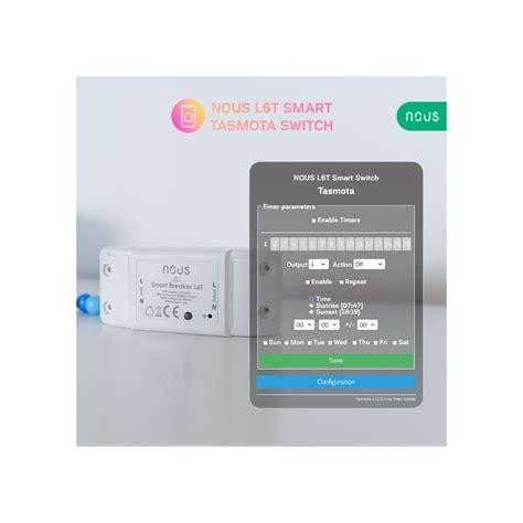 Nous L6t Smart Wi Fi Relay Switch Module With Power Meter Tasmota Firmware Sonoff Smartwise