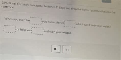 Solved Sentence Directions Correctly Punctuate Sentence 7 Drag And